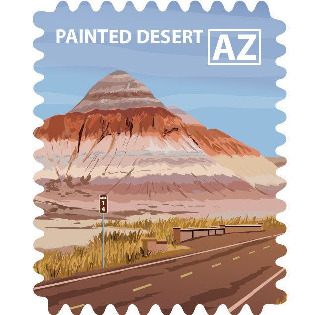 Painted Desert - Petrified Forest National Park Travel Stamp – Travel ...