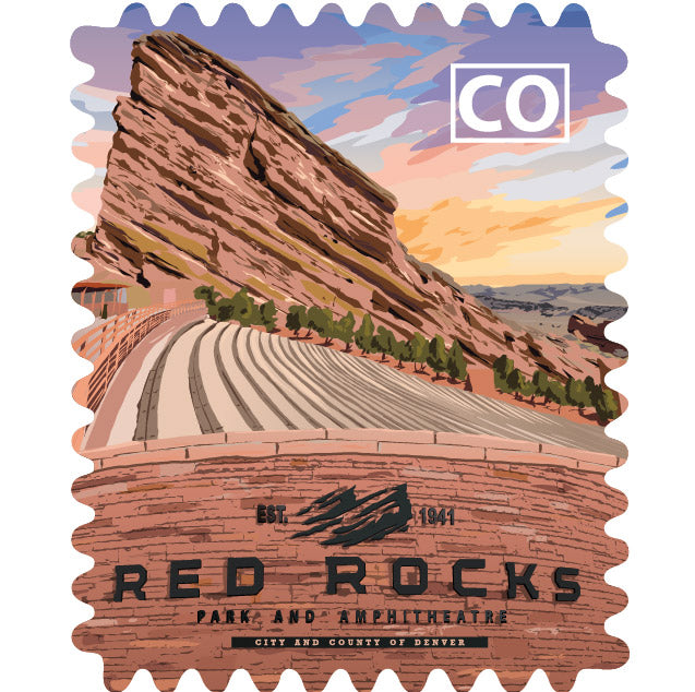 Red Rocks Park & Amphitheatre Travel Stamp – Travel Stamps