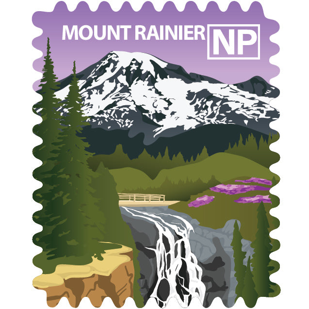 Mount Rainier National Park Travel Stamp – Travel Stamps