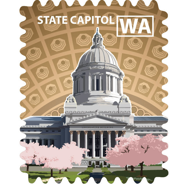 Washington State Capitol Travel Stamp – Travel Stamps