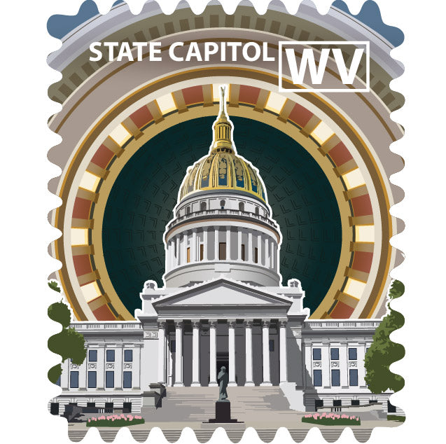 West Virginia State Capitol Travel Stamp – Travel Stamps