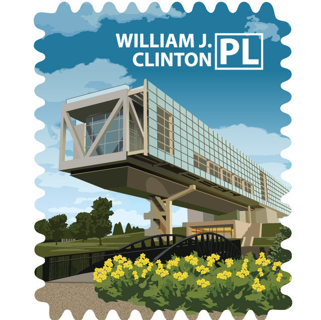 William J. Clinton Presidential Library Travel Stamp – Travel Stamps